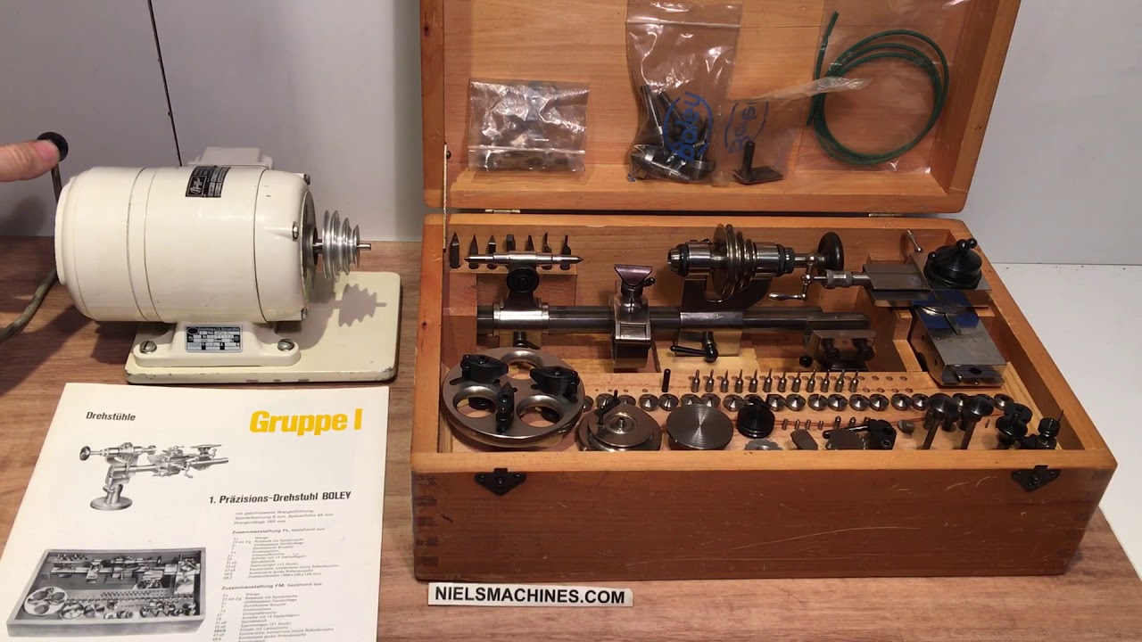 G. Boley Precision Watchmaker's Lathe FM - YouTube