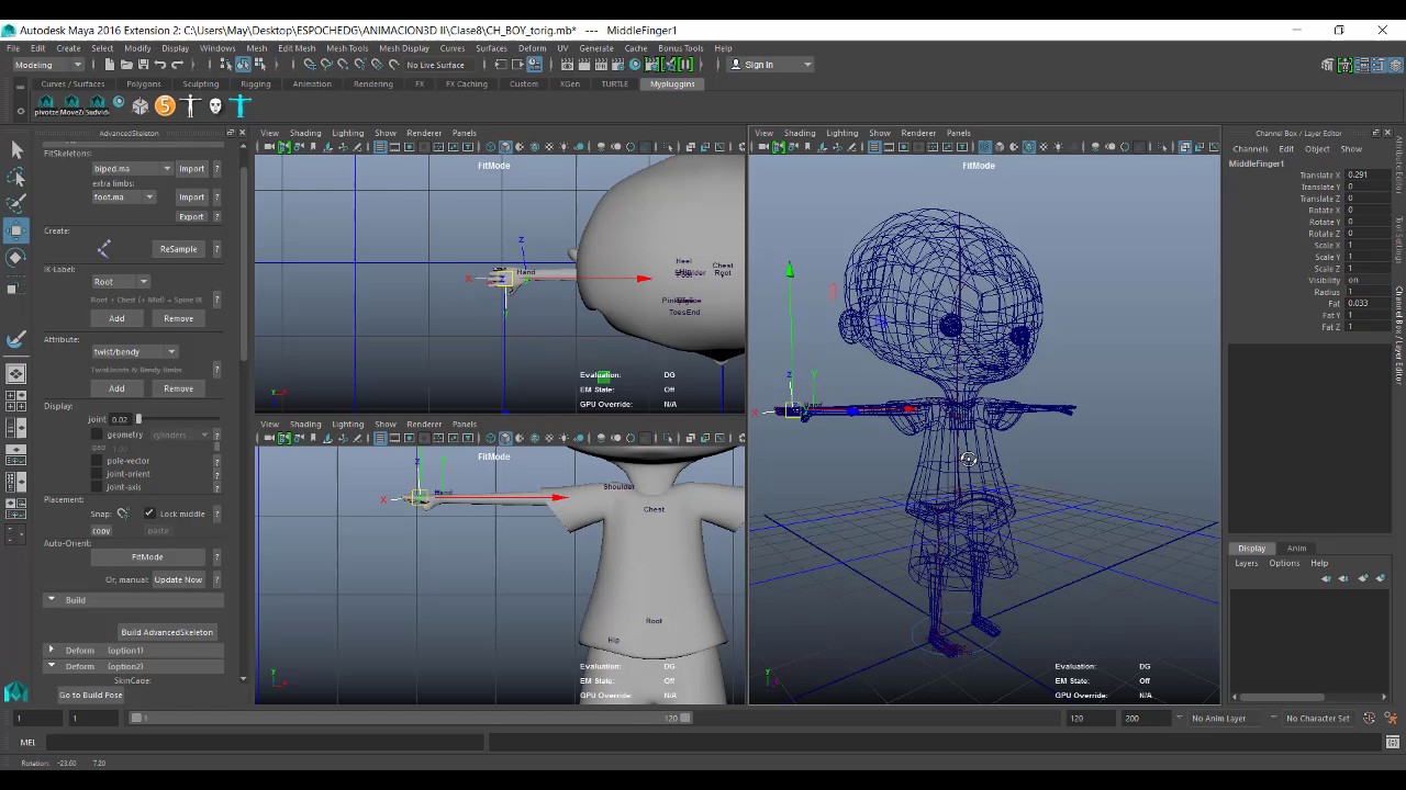 TUTORIAL Rigging ADVANCED SKELETON parte 1 - YouTube