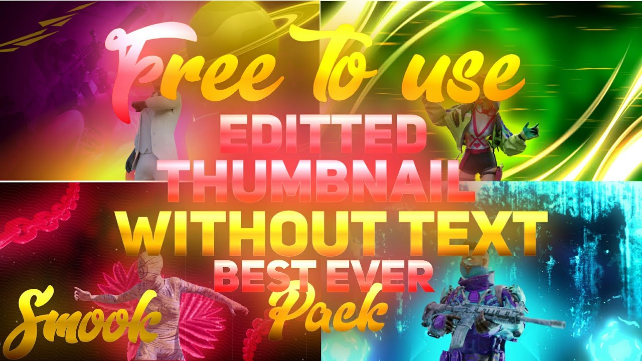 Free to use Editted thumbnail pack without text || Pubg free thumbnail ...