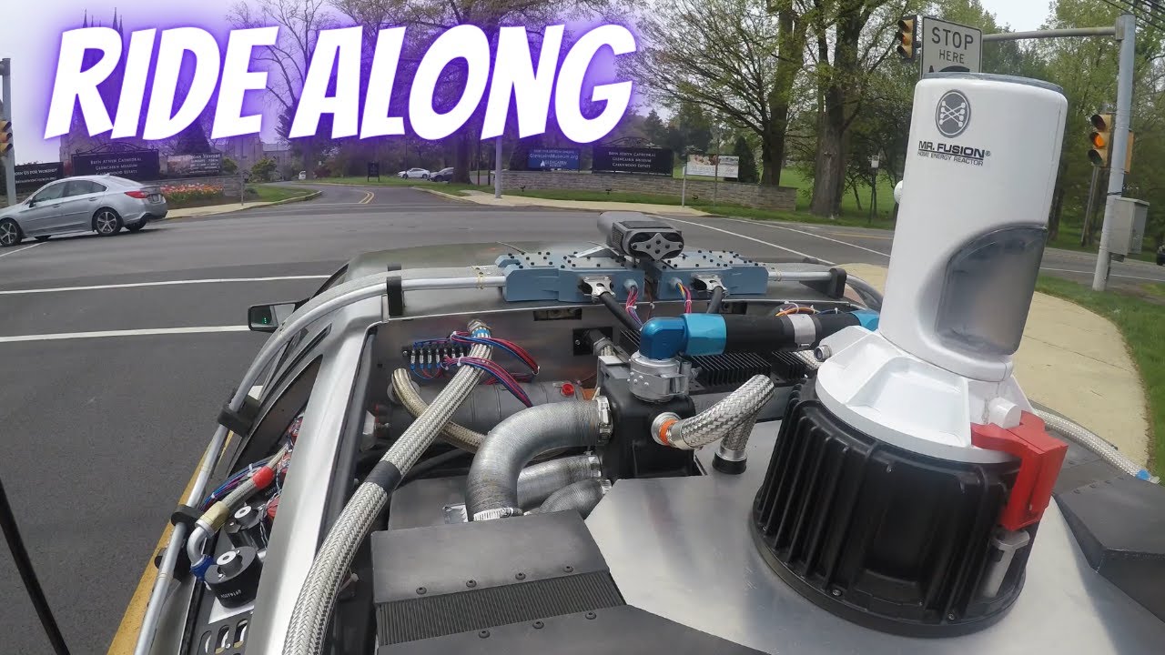 Man's Intense Reaction to Delorean Time Machine Ride - YouTube