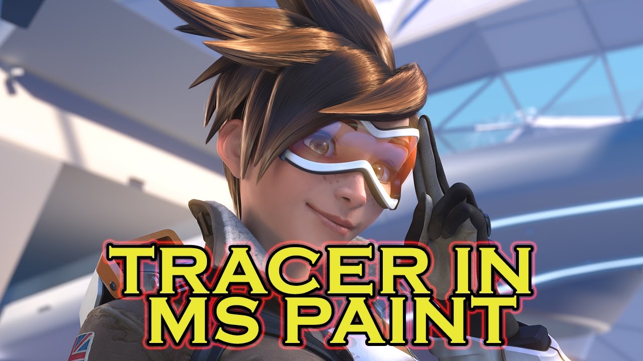 [Overwatch] - How to draw the Tracer in Microsoft Paint - YouTube
