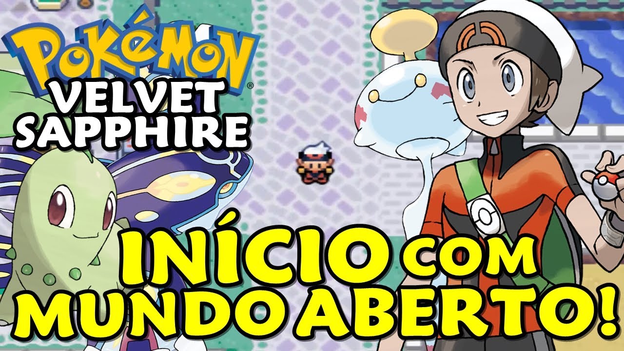 Pokémon Velvet Sapphire (Hack Rom) - O Início Com Mundo Aberto e 9 ...