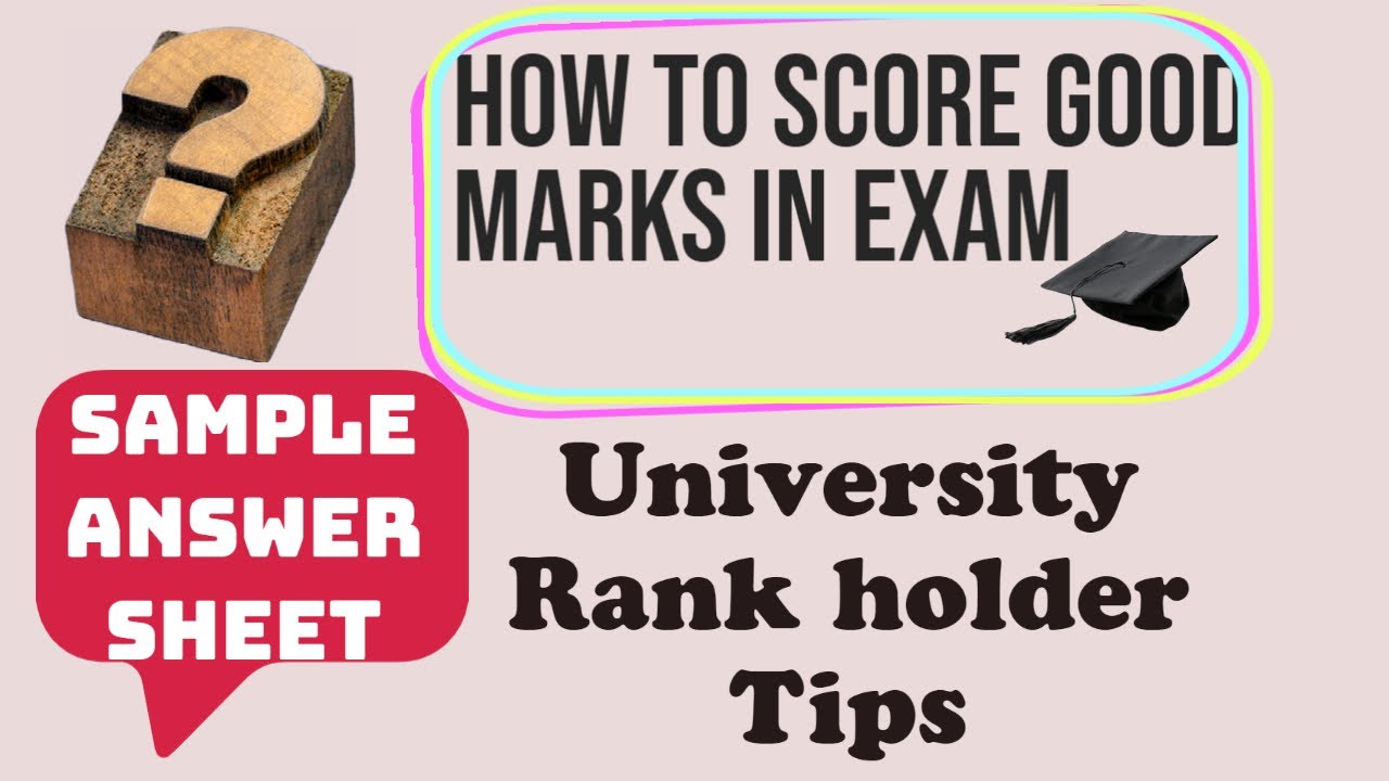 Tips to Score Good Marks in Exam #Tips by University Rank holder with ...