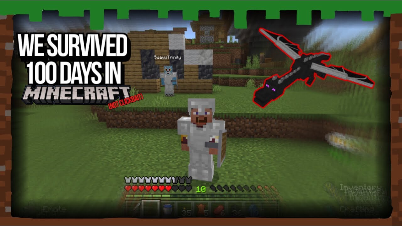 We survived 100 Days in Minecraft (NOT CLICKBAIT) - YouTube