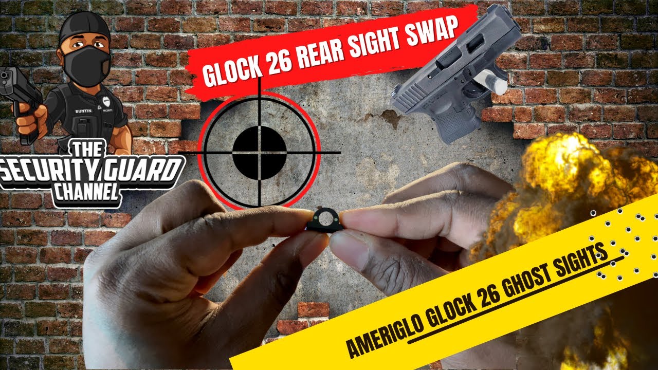 Glock 26 rear sight change. Ameriglo ghost sights. - YouTube