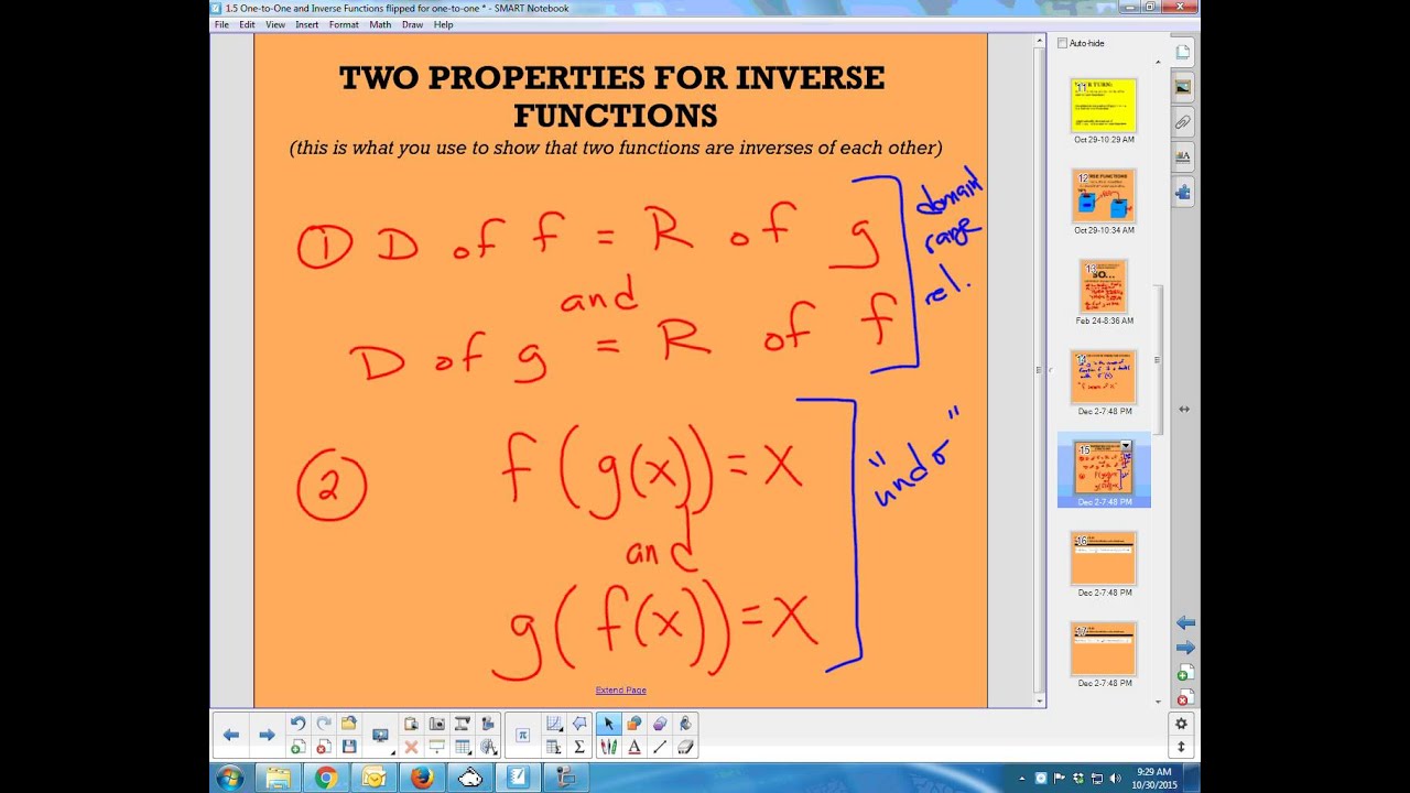 Definition Of And Verifying Inverse Functions Youtube