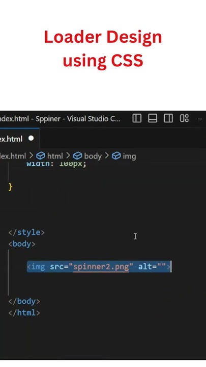 Create Loader Using Image Css Loader Effects Htmlcss Webdevelopment Spinnerloader Loading