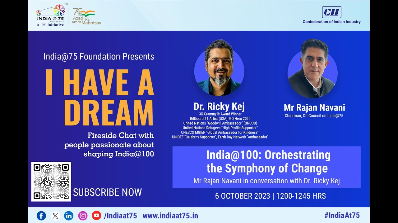 Fireside Chat with Dr Ricky Kej, 3X Grammy® Award Winner and ...