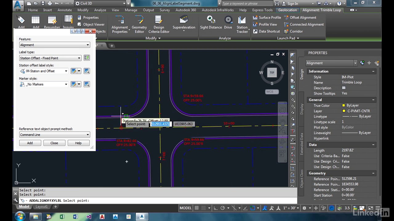 039 Labeling alignments Point segment labels - YouTube