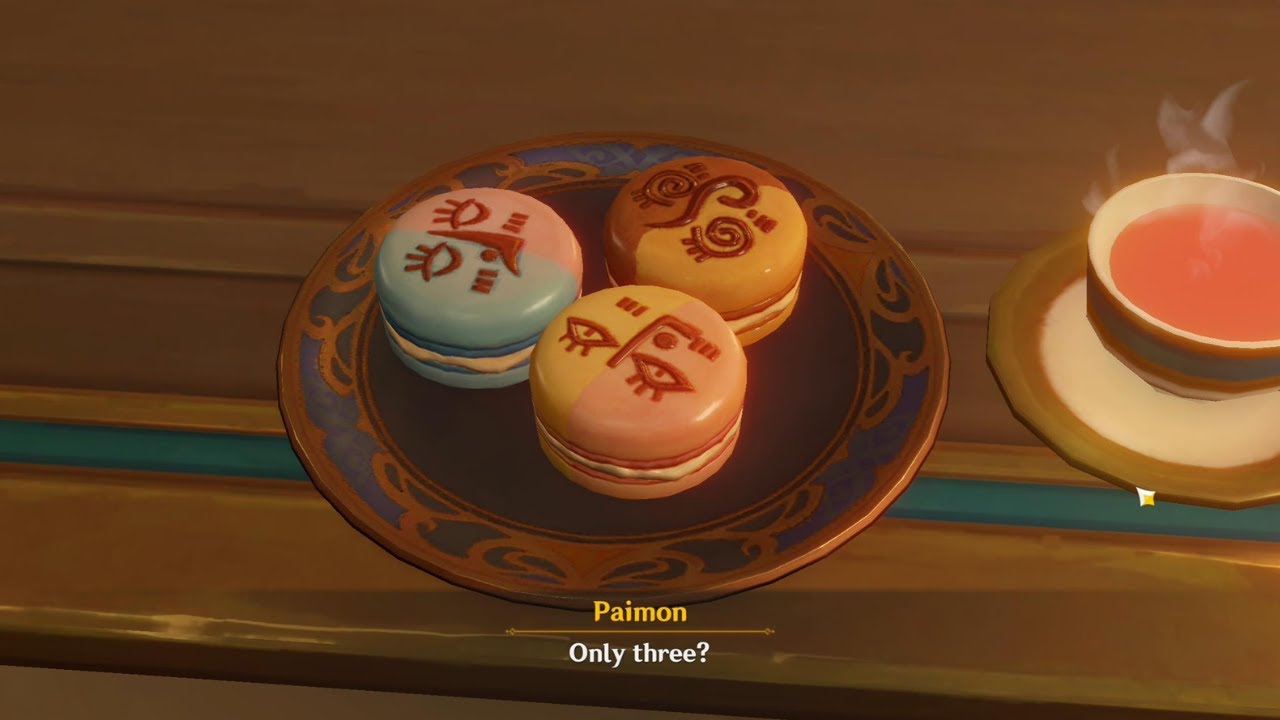You should let Navia eat her extra macaron, Paimon! - YouTube