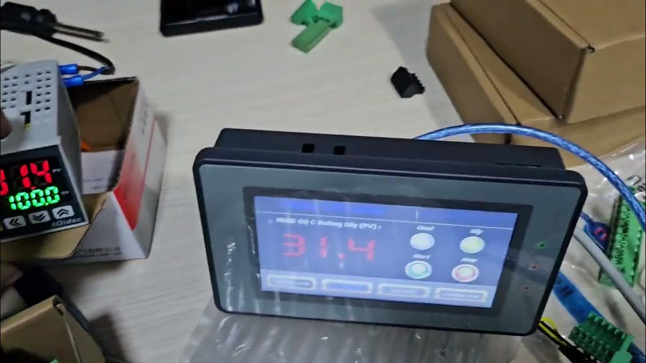 PLC FX3U 14MR 6AD2DA + MÀN HÌNH KINSEAL VÀ ĐỒNG HỒ TC4S ĐIỀU KHIỂN NHIỆT ĐỘ NHIỀU GIAI ĐOẠN GIÁ ...