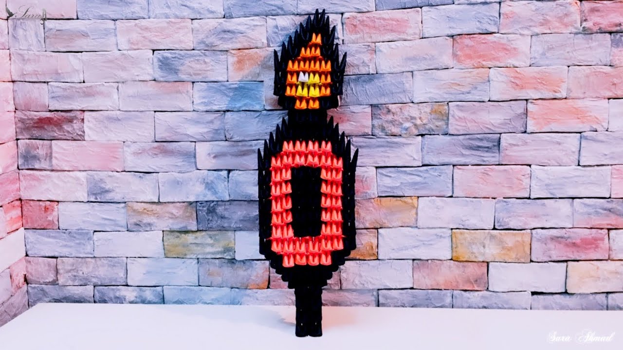 How to make 3d Origami number 0 (birthday) - YouTube