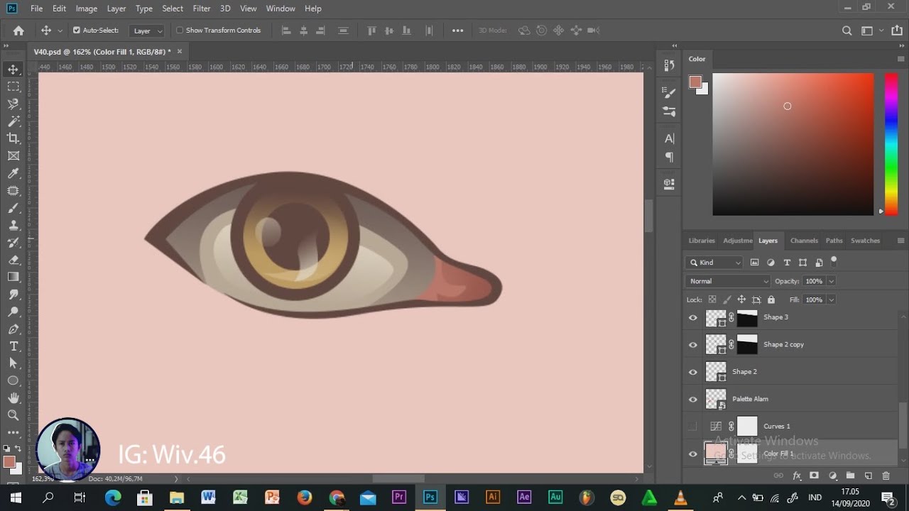 VECTOR MATA IN PHOTOSHOP 2 MINUTE (SPEED ART)! Bukan tutorial - YouTube