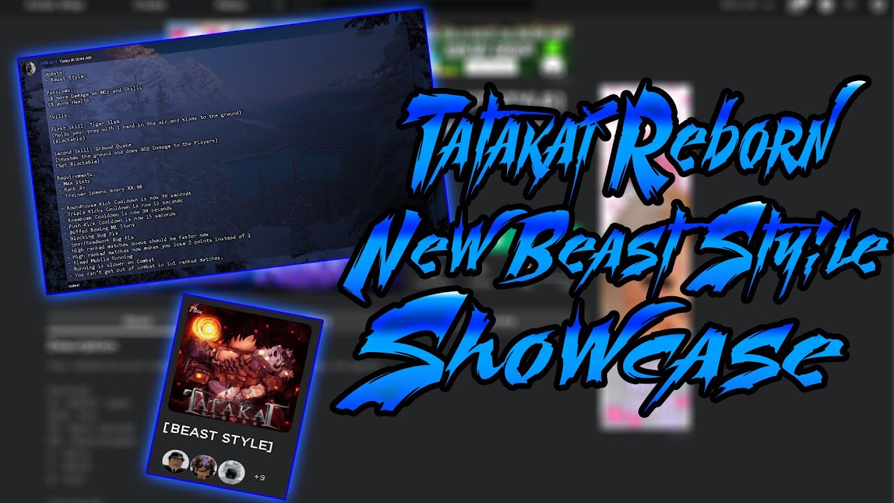 [New Codes] New OP BEAST Style Showcase | Tatakai Reborn - YouTube