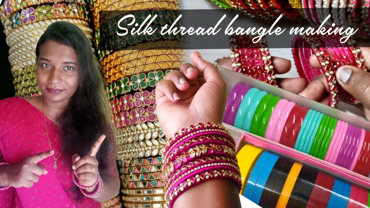 DIY Silk Thread Bangle Making at Home - YouTube
