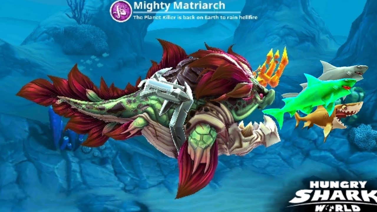 Hungry shark world the king of sharks Mighty Matriarch mod apk ...