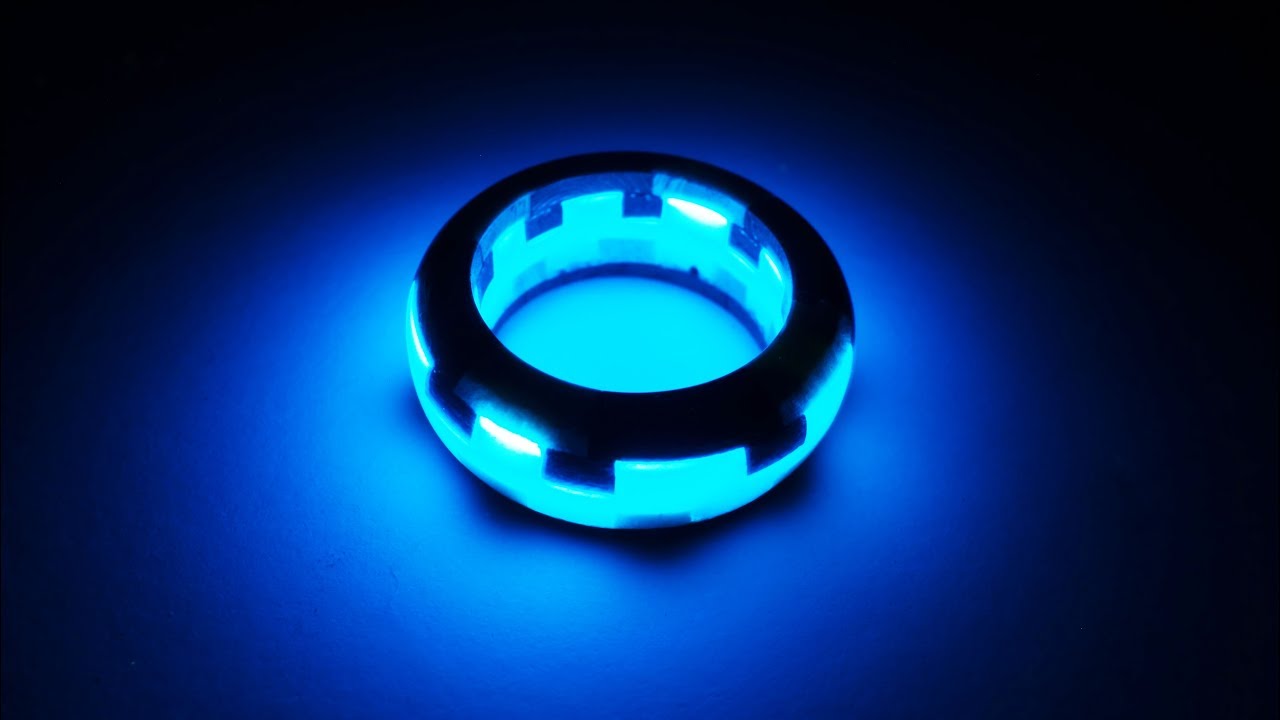 How to make a Magic ring "Blue glow" | Art Resin - YouTube