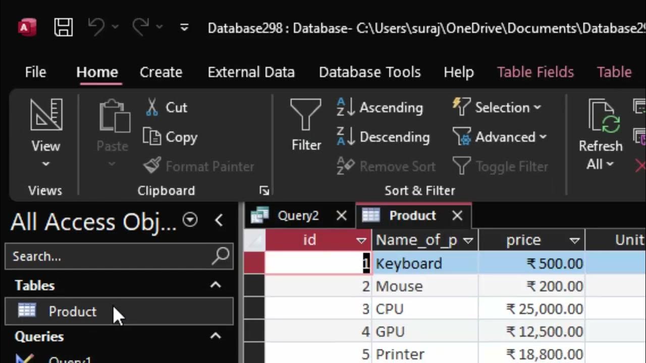 How To Use Ddl Command In Ms Access Computerexcelsolution Youtube