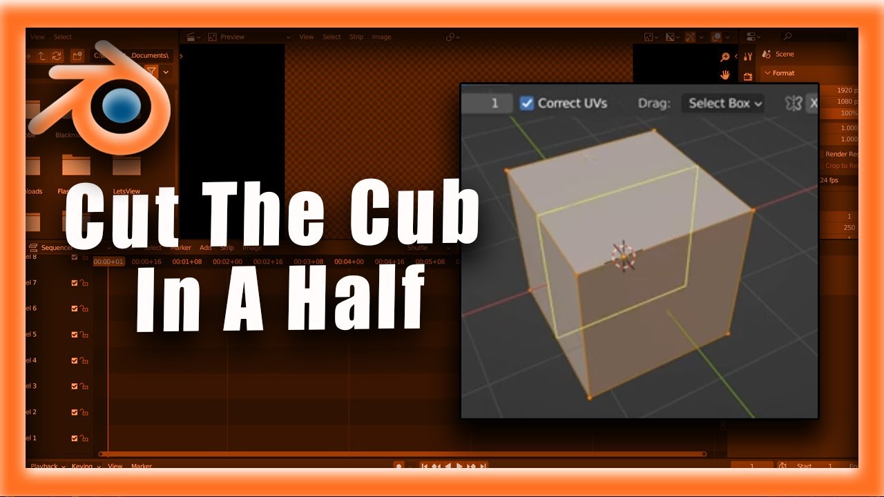 Blender Tutorial: How To Cut The Cub In A Half In Blender - YouTube