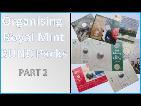 Organising Royal Mint BUNC Packs | Part 2 - YouTube