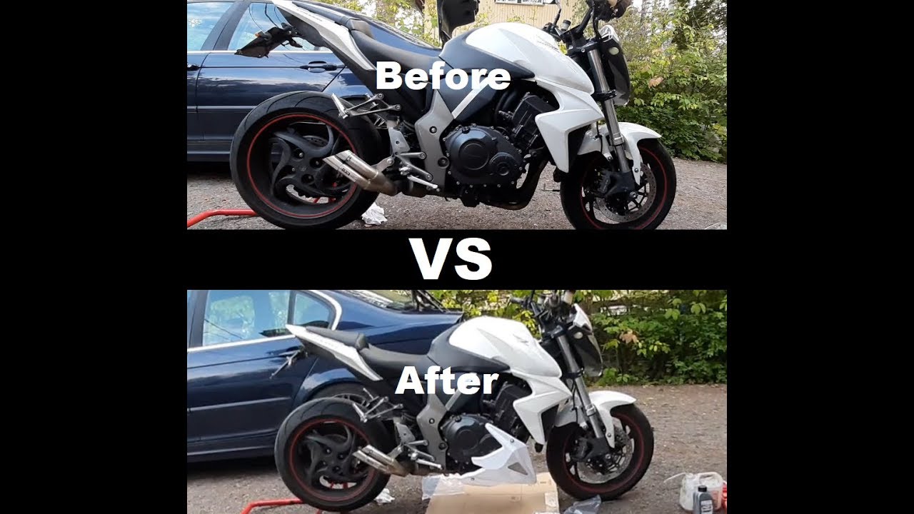 Honda CB1000R Belly pan install - YouTube