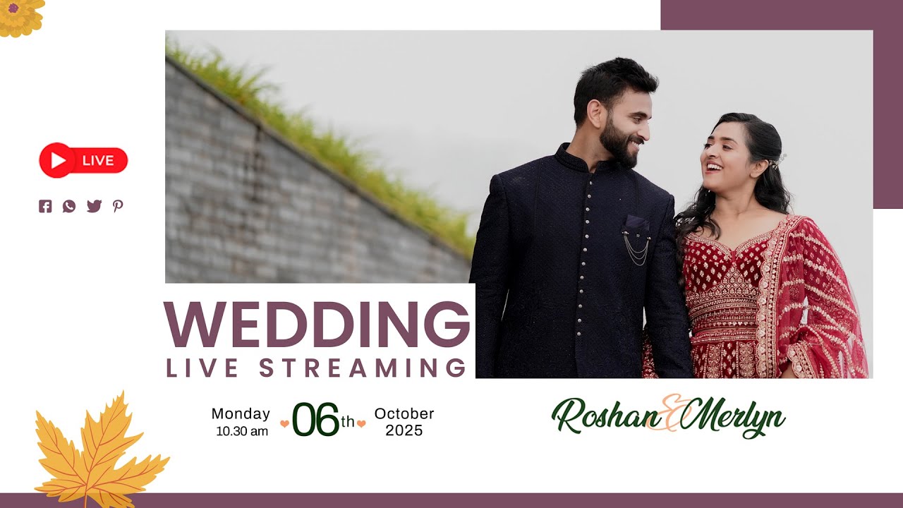 Roshan & Merlyn | Wedding Live Steaming - YouTube