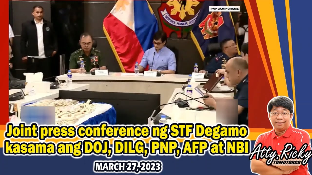 PANOORIN: JOINT PRESS CONFERENCE NG STF DEGAMO KASAMA ANG DOJ, DILG ...