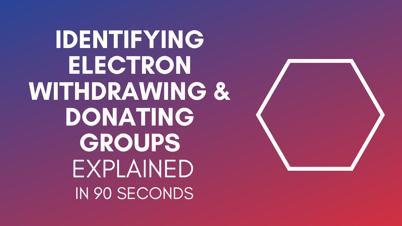 How To Identify Electron Withdrawing And Donating Groups? - YouTube