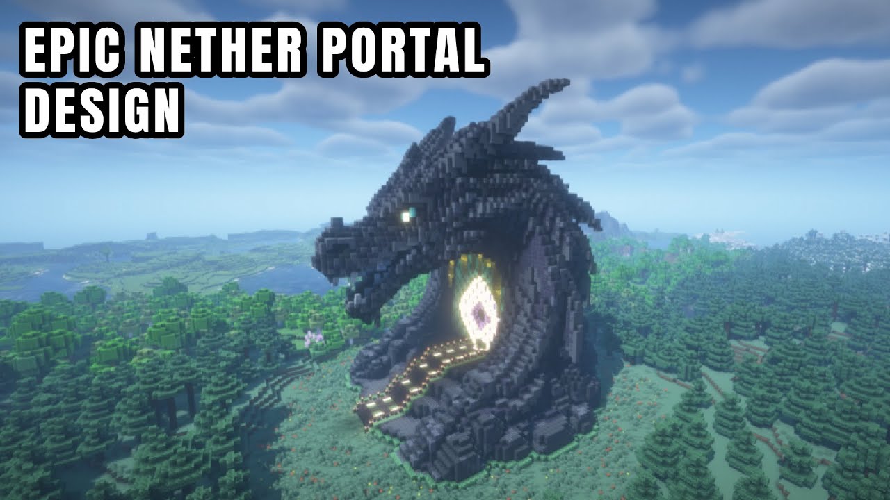 Dragon Nether Portal Design in Minecraft! - YouTube