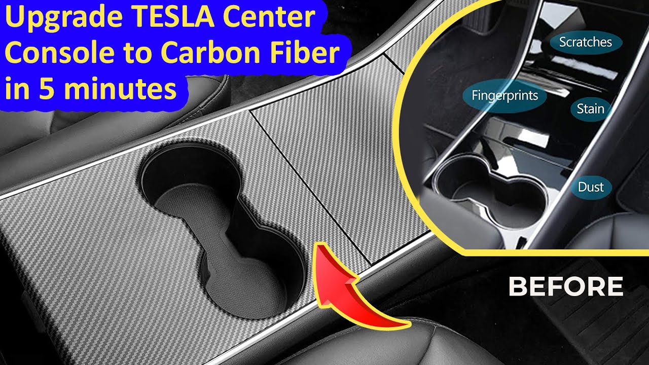 Tesla Model3 Center Console Wrap Review (Carbon Fiber) - DIY Tesla ...