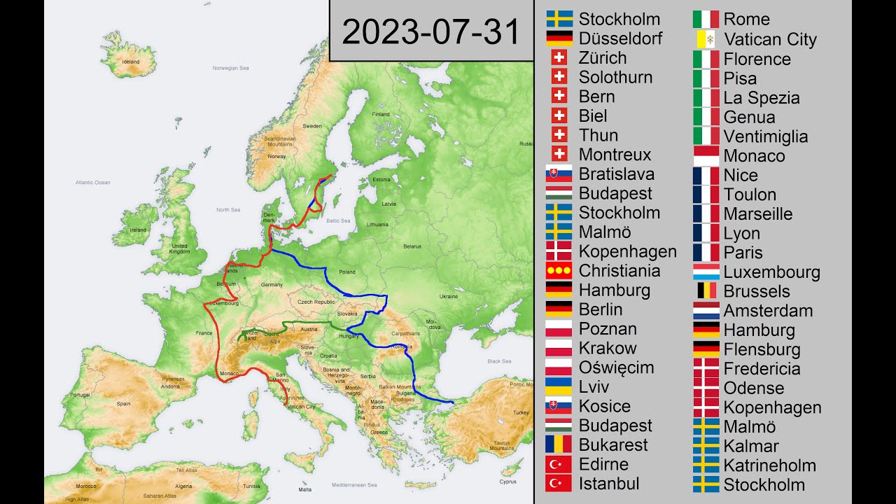 My travels through Europe the Summer of 2023 - YouTube