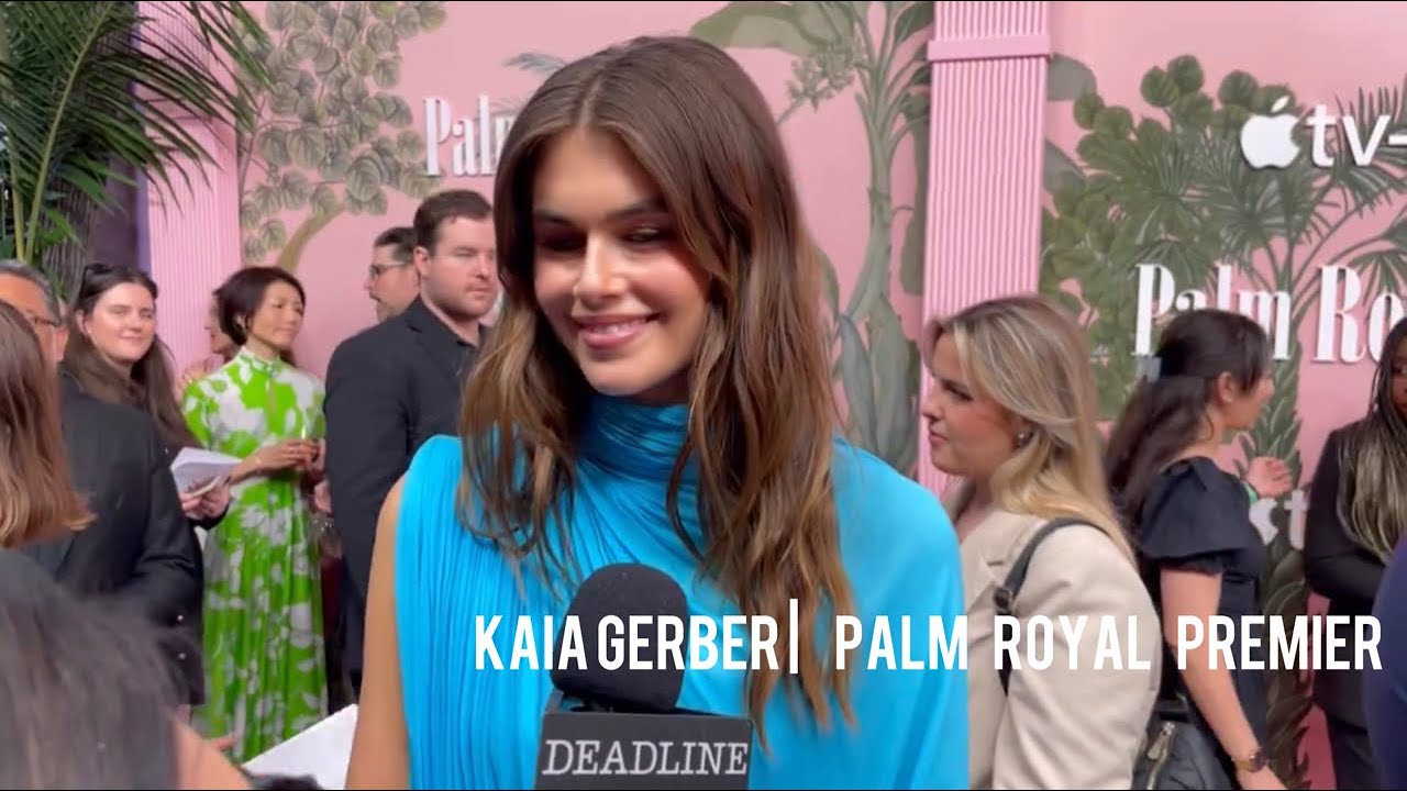 Kaia Gerber interviewed by Deadline at the premiere of Palm Royale - YouTube