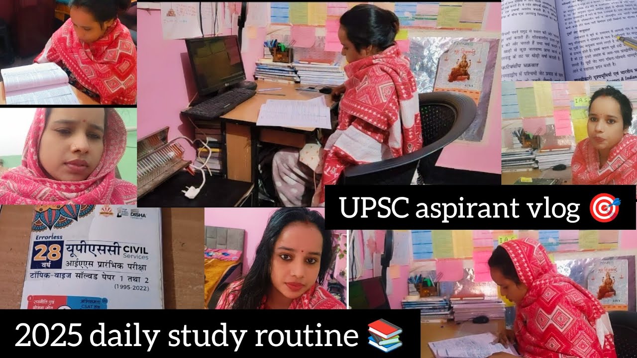 2025 daily study routine 📚 // upsc aspirant vlog 🎯// A day in life of ...