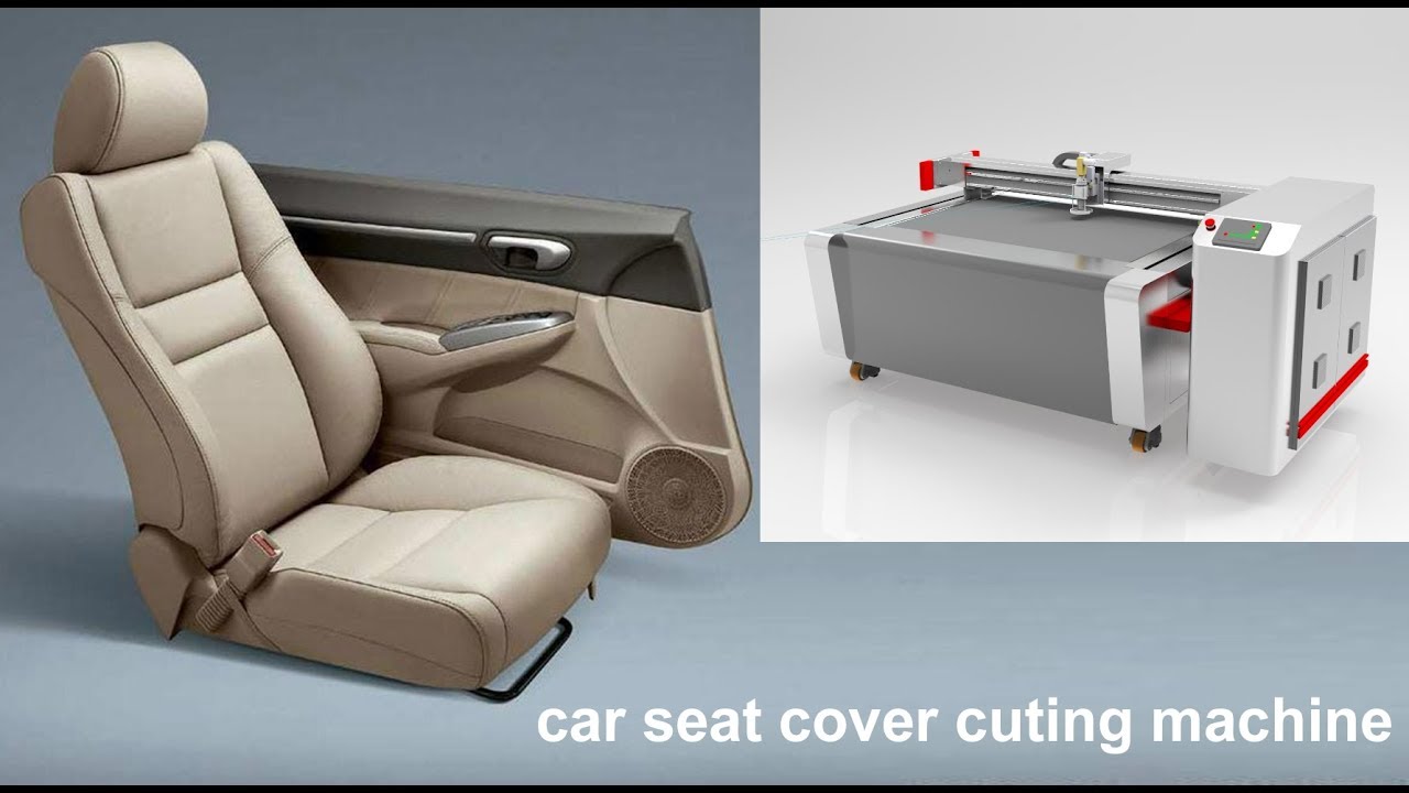 sofa car seat cover fabric leather cutting machine - YouTube