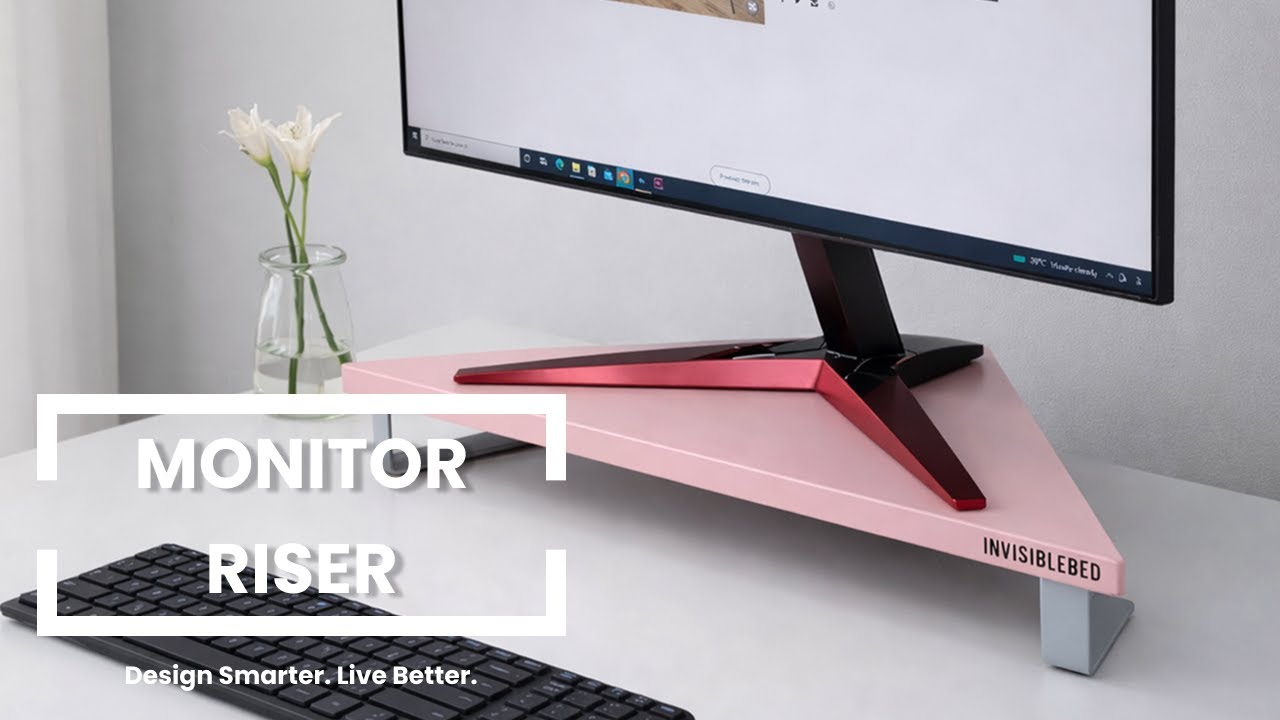 Minimalist Monitor Riser for Clean Desk Setup - YouTube