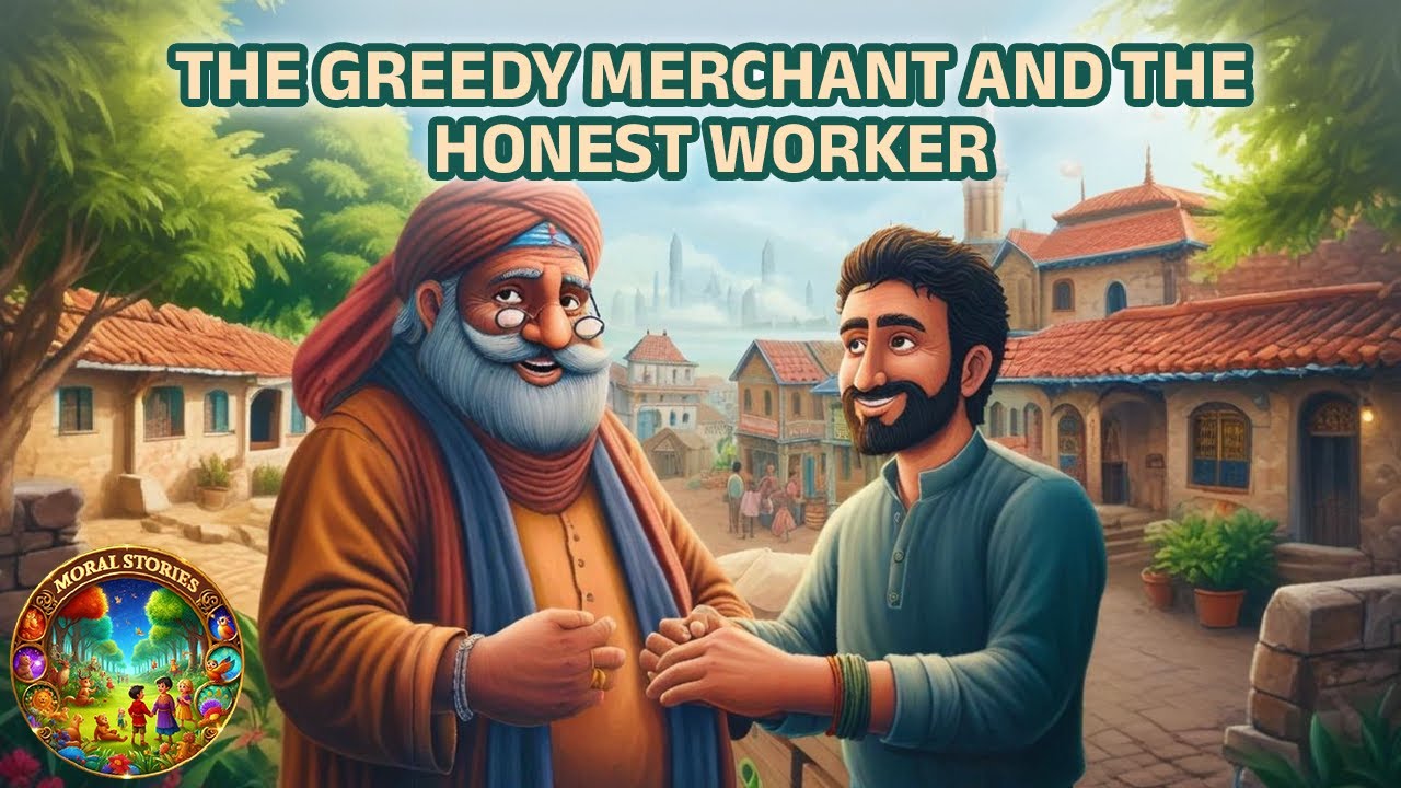 The Greedy Merchant and the Honest Worker | English Moral Story | Kids ...
