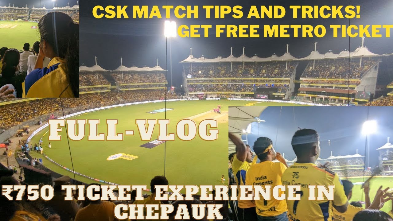 CSK Match 2023 Experience!!Complete VLOG!I SAW DHONI😍 ₹1500 ticket ...