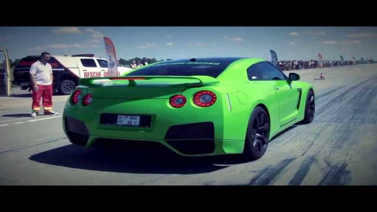 DRAG RACE Nissan GTR vs Bugatti Veyron - Nissan GT-R 2017 - YouTube