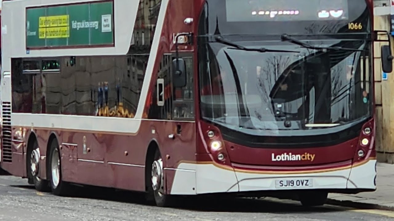 Lothian Buses Volvo B8L Alexander Dennis E400 XLB 1066 - SJ19 OVZ - YouTube