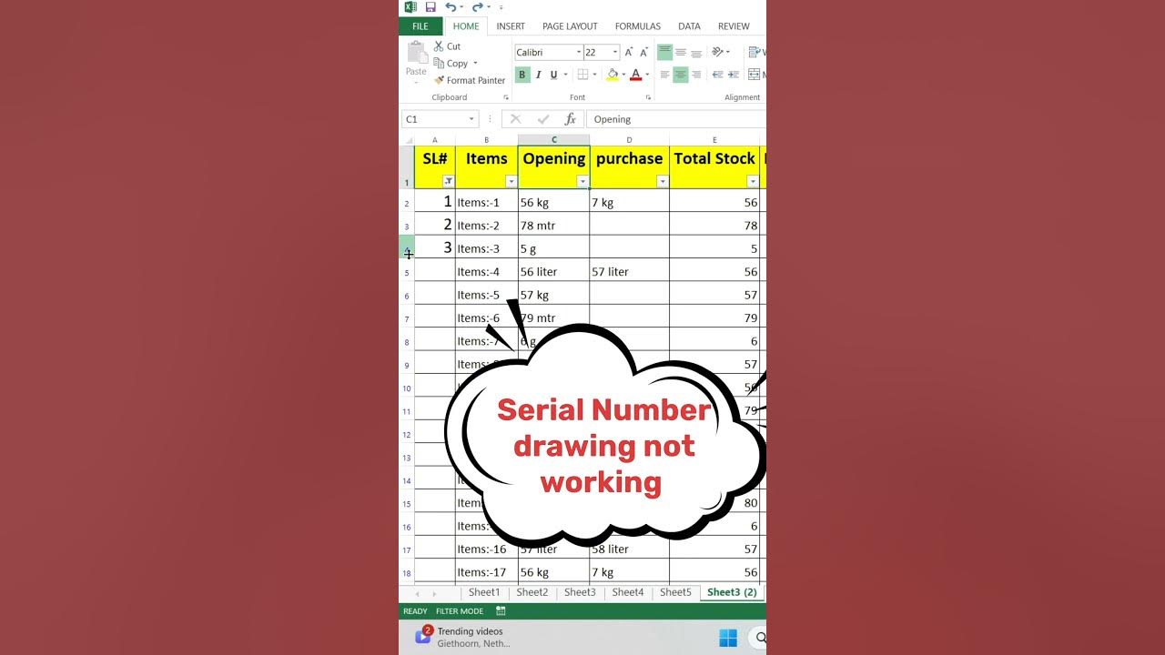 "Fix Serial Number Dragging & Fill Series Deactivated Issue in Excel! - YouTube