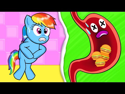 Rainbow Dash's pitiful stomach - MY LITTLE PONY | Stop Motion Paper