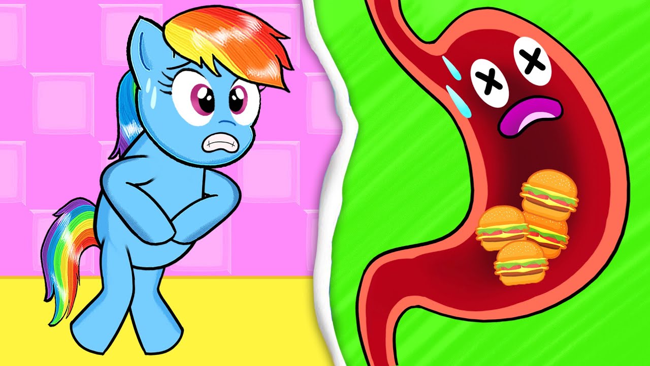 Rainbow Dash's pitiful stomach - MY LITTLE PONY | Stop Motion Paper ...