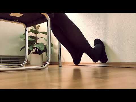 Shoeplay - Flats with Black Nylons