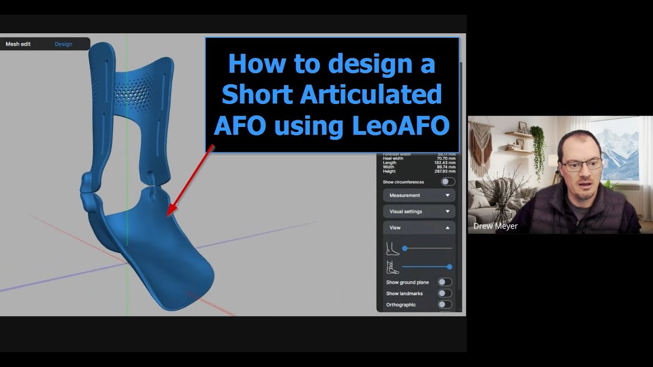 How to design a Short Articulated AFO using LeoAFO - YouTube