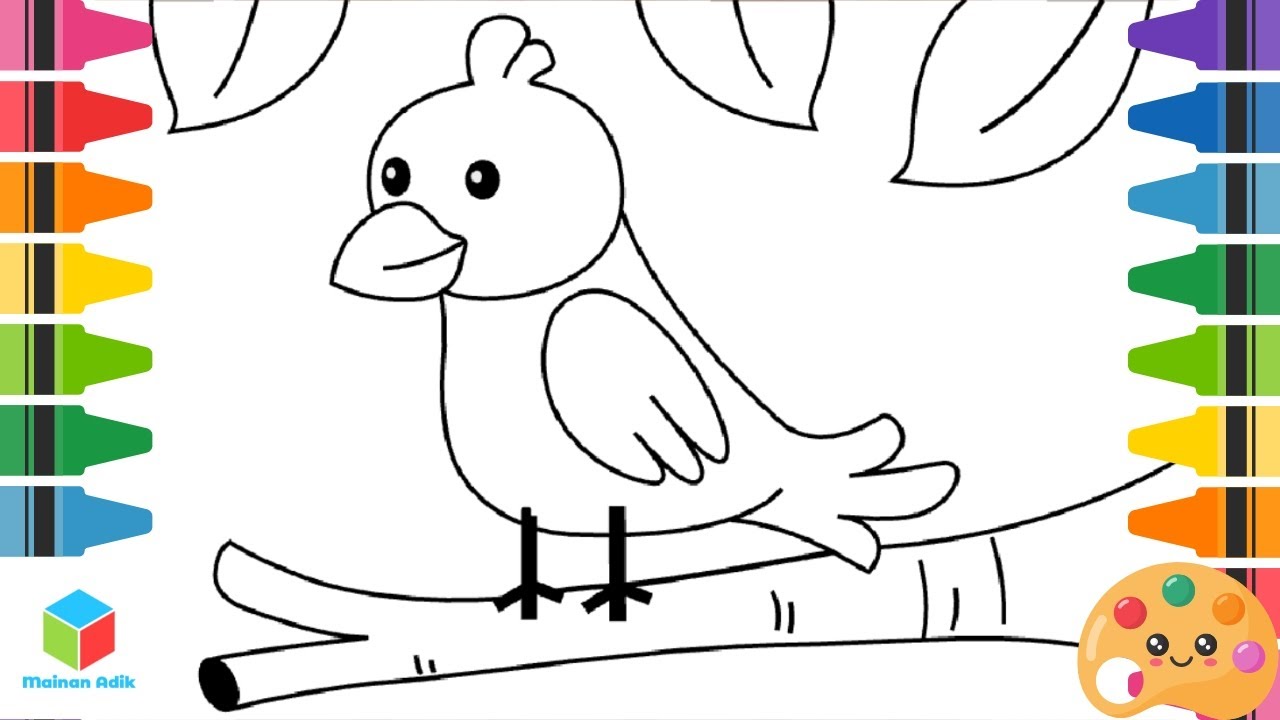 CARA MEWARNAI GAMBAR BURUNG UNTUK ANAK TK PAUD - Coloring Games - YouTube
