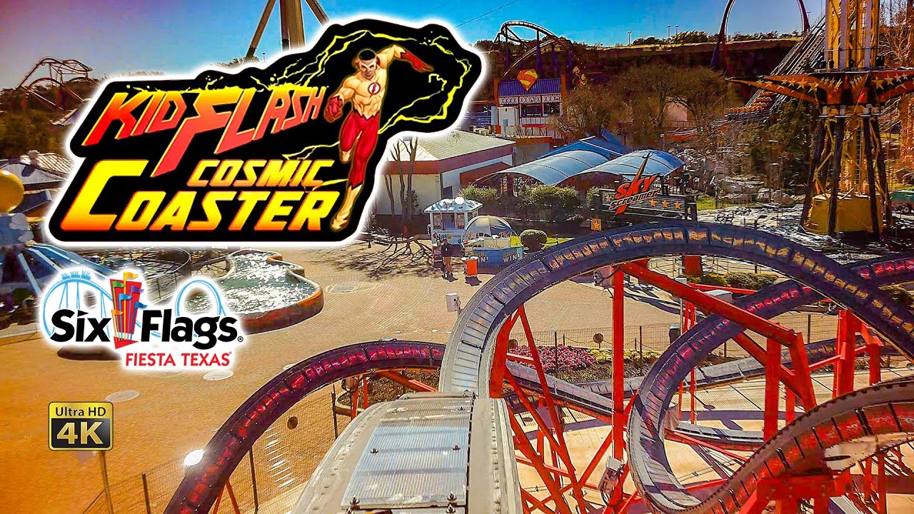 2024 Kid Flash Cosmic Coaster On Ride Front Seat 4K POV Six Flags ...