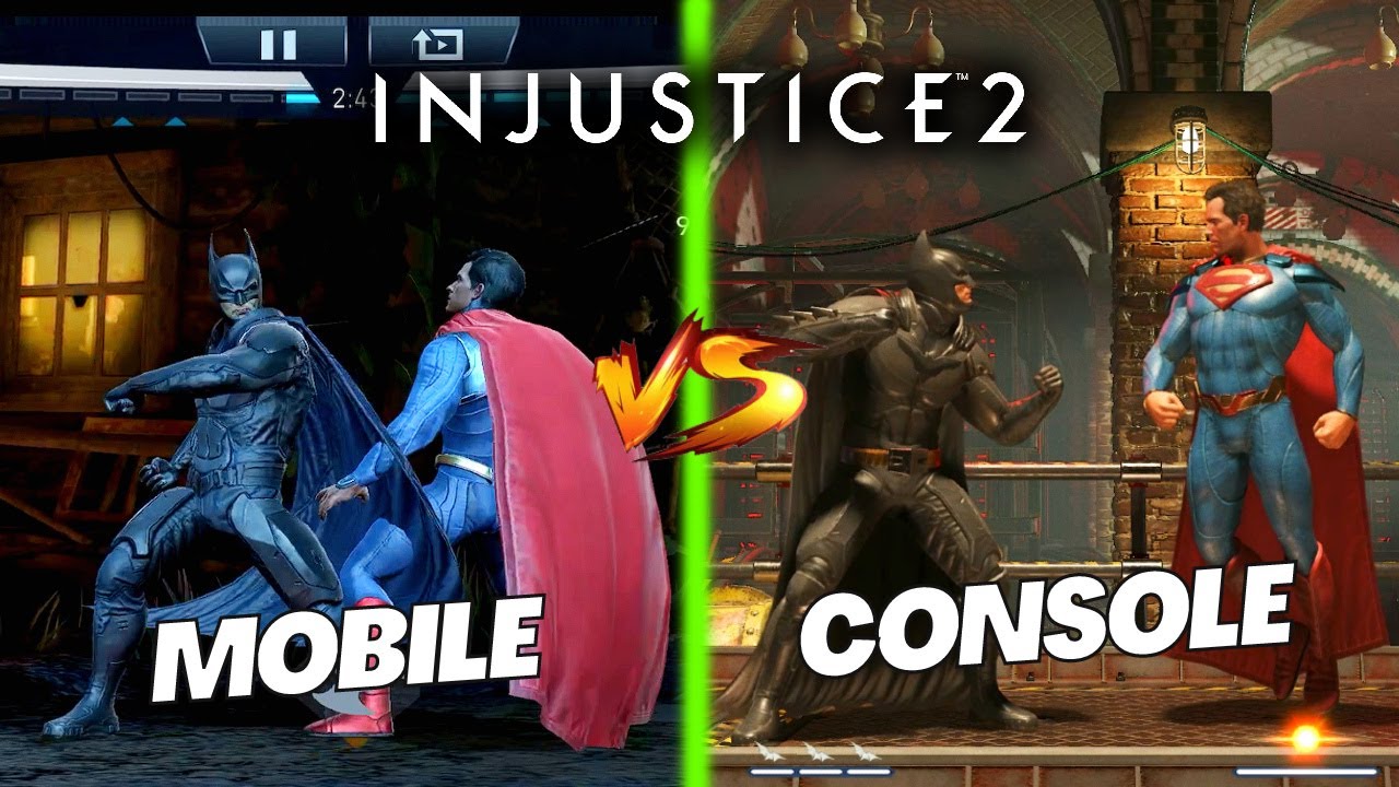 INJUSTICE 2 (Console) Vs INJUSTICE 2 (Mobile) | Gameplay Comparison ...