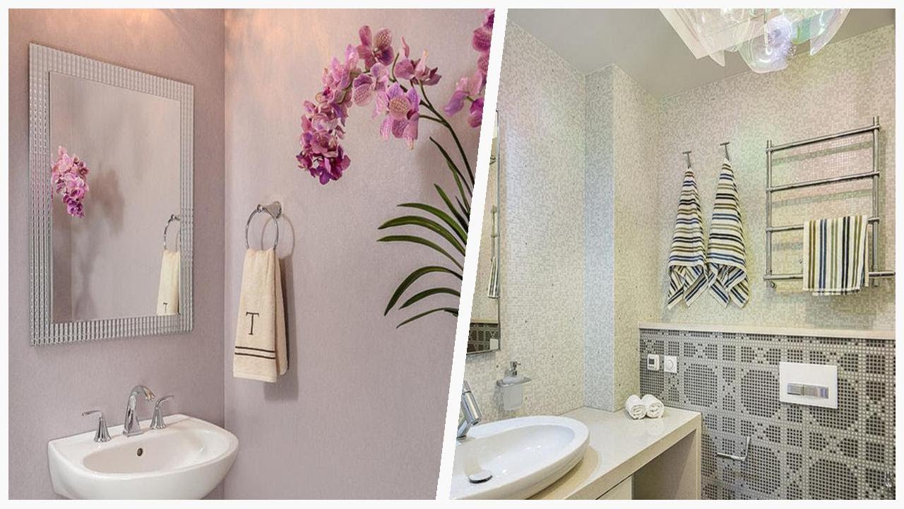 75 Gray Tile Ceramic Tile Powder Room Design Ideas You'll Love 🌈 - YouTube