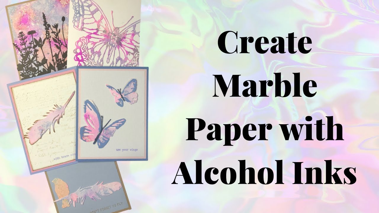 Alcohol ink marble effect: Create Marble papers with Alcohol Inks - YouTube