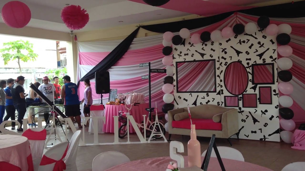 Creative Station Events Parisian Party Set up - YouTube